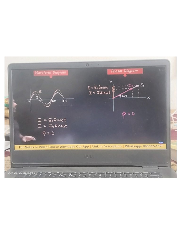 A.C Current Phasor Diagram | PDF