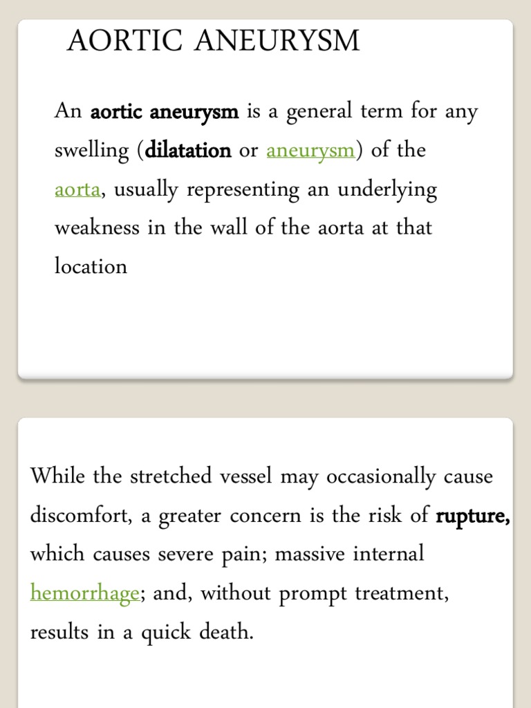 Aortic Aneurysm | PDF | Aorta | Interventional Radiology