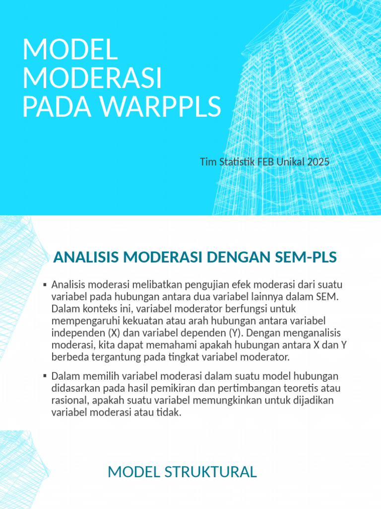 Materi_Model_Moderasi_Pada_WarpPLS | PDF