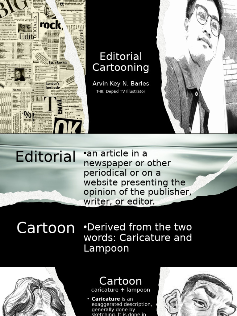 Understanding Editorial Cartooning Techniques | PDF | Cartoon | Caricature