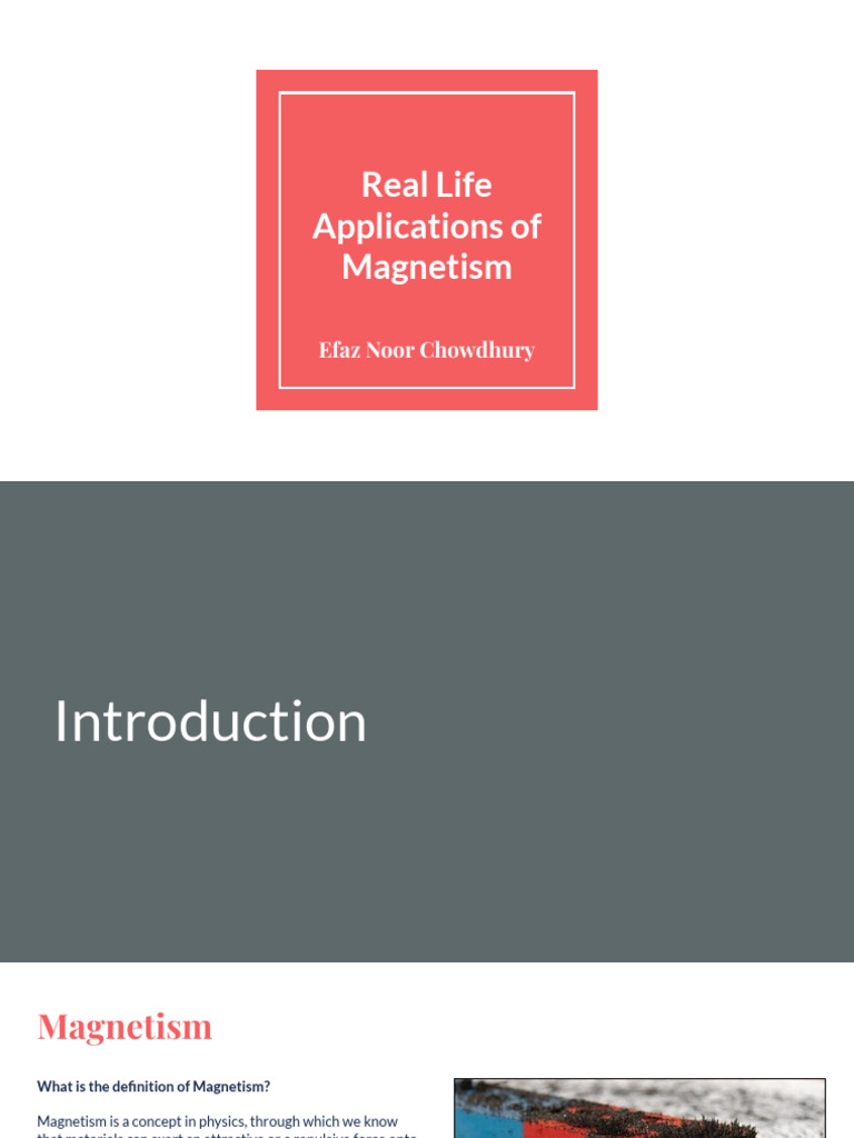 Real Life Applications of Magnetism | PDF | Access Control | Scrap