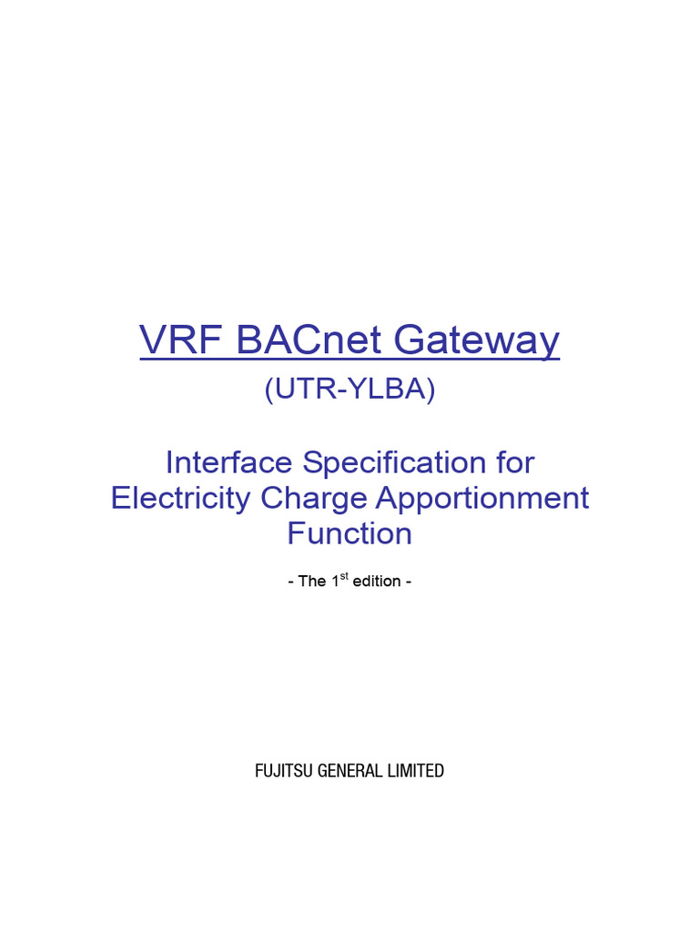 BACnet Gateway Interface Specification Option 1st | PDF | Apportionment ...
