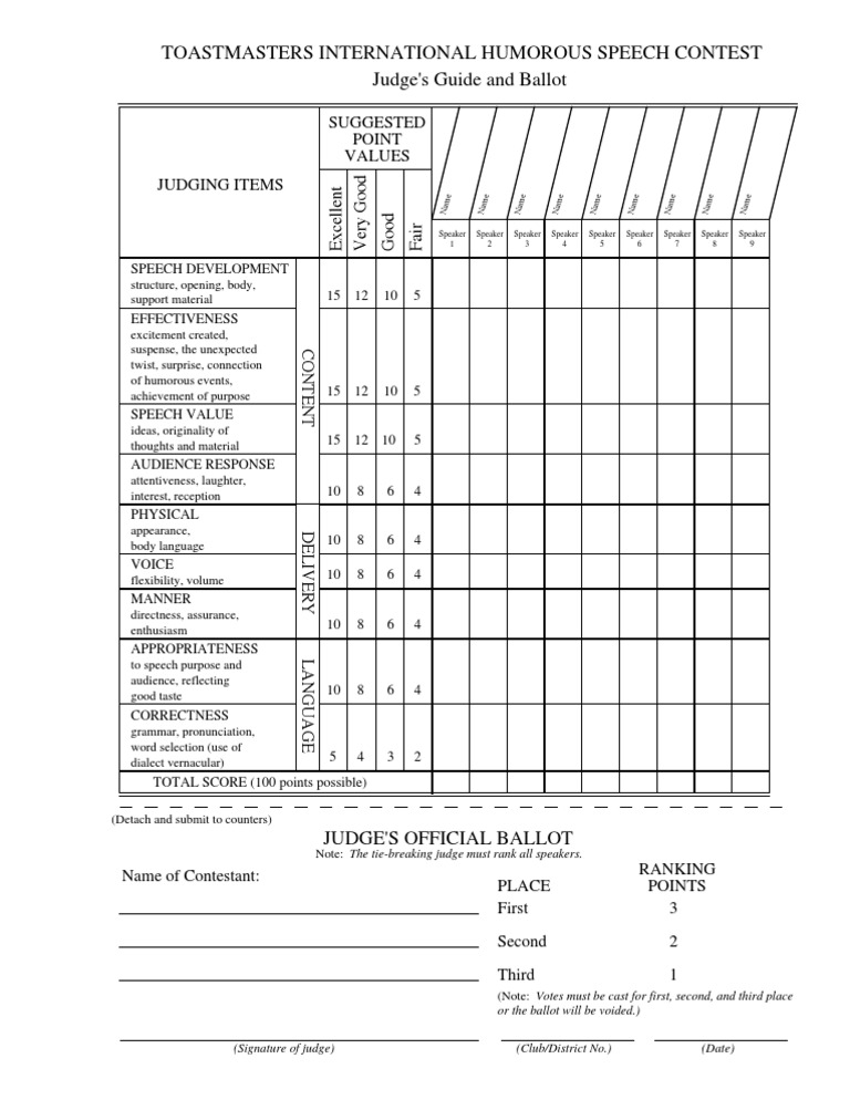 Humorous Judge Form | PDF