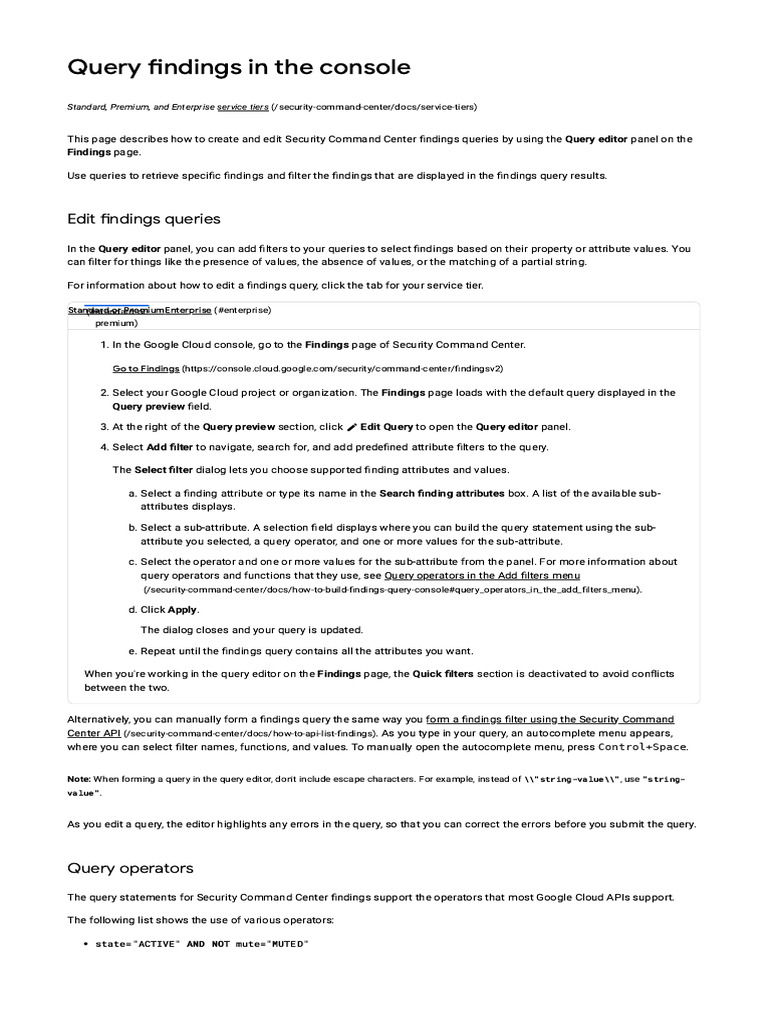 Security Command Center Query Guide | PDF | Ip Address | Information ...