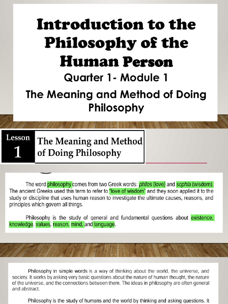 Intro To Philo. Week 1 Lesson 1 | PDF | Plato | Thought