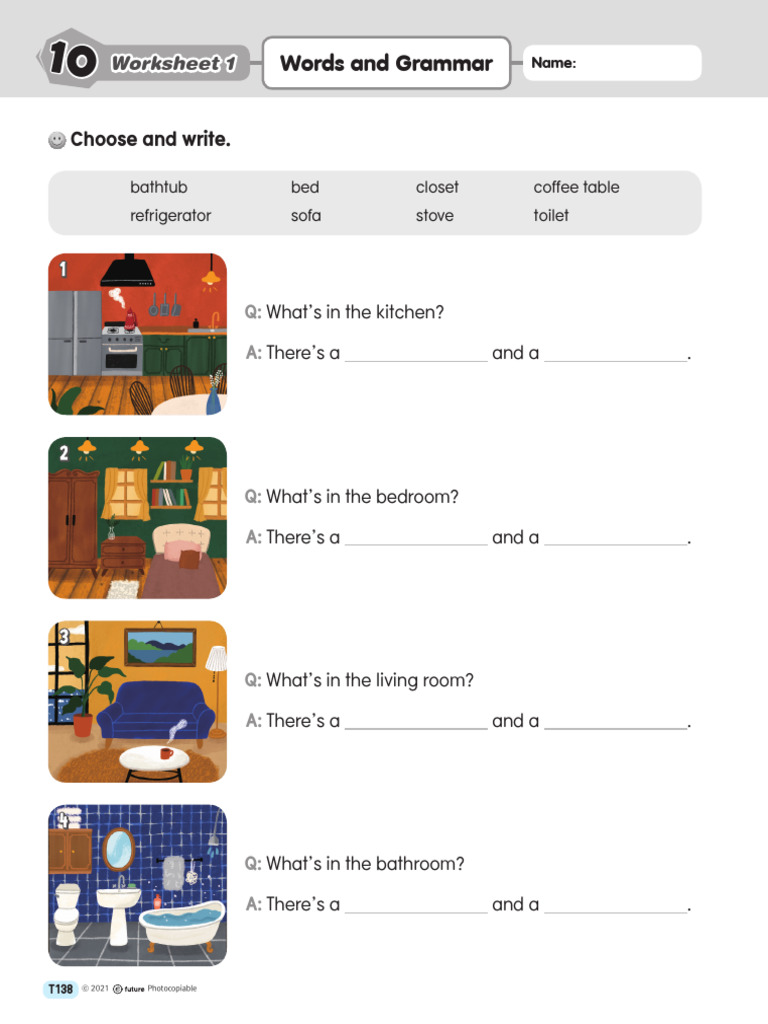 Let - S Smile 4 - Worksheet - Unit 10 | PDF
