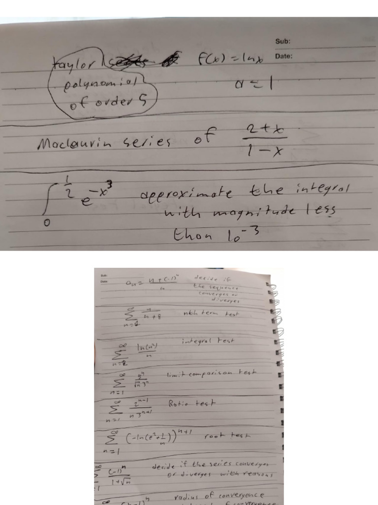 Previous Calc2 Final Exam | PDF