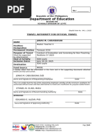 DepEd Travel Authority Form Template | PDF | Government