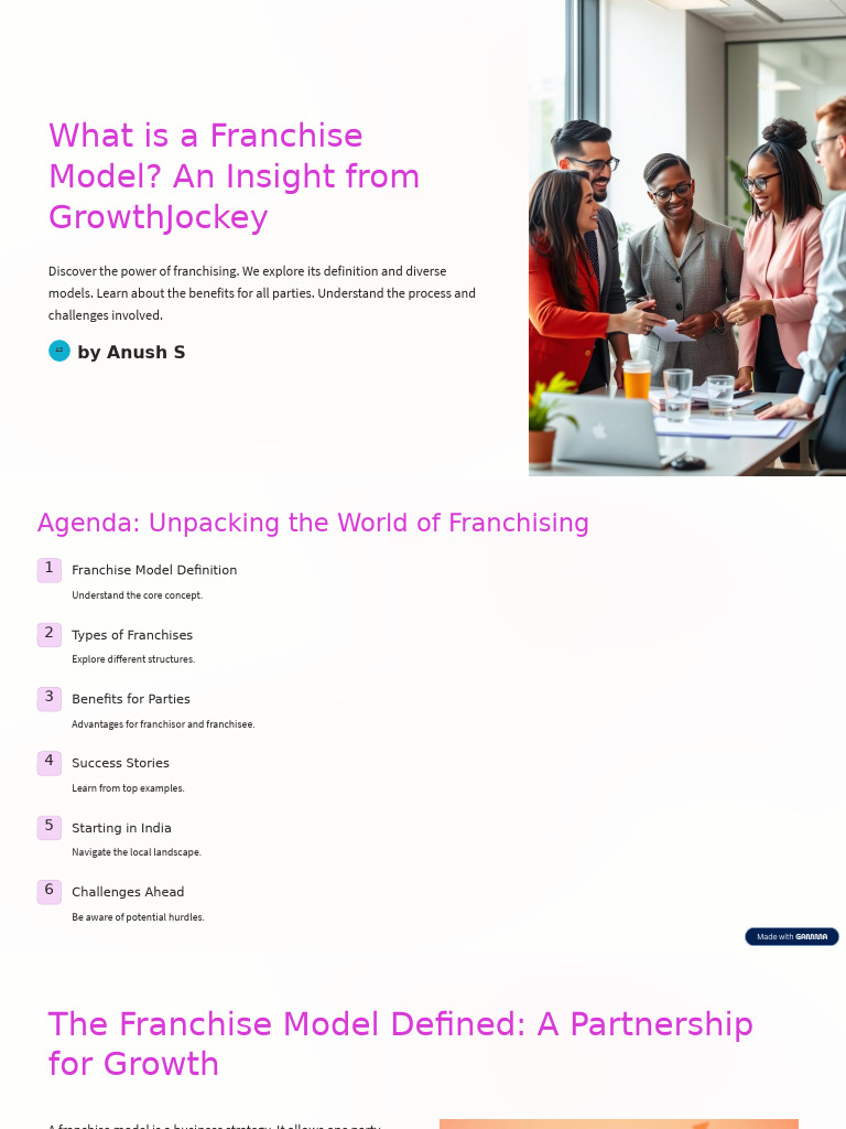 What Is A Franchise Model An Insight From GrowthJockey | PDF | Franchising | Business