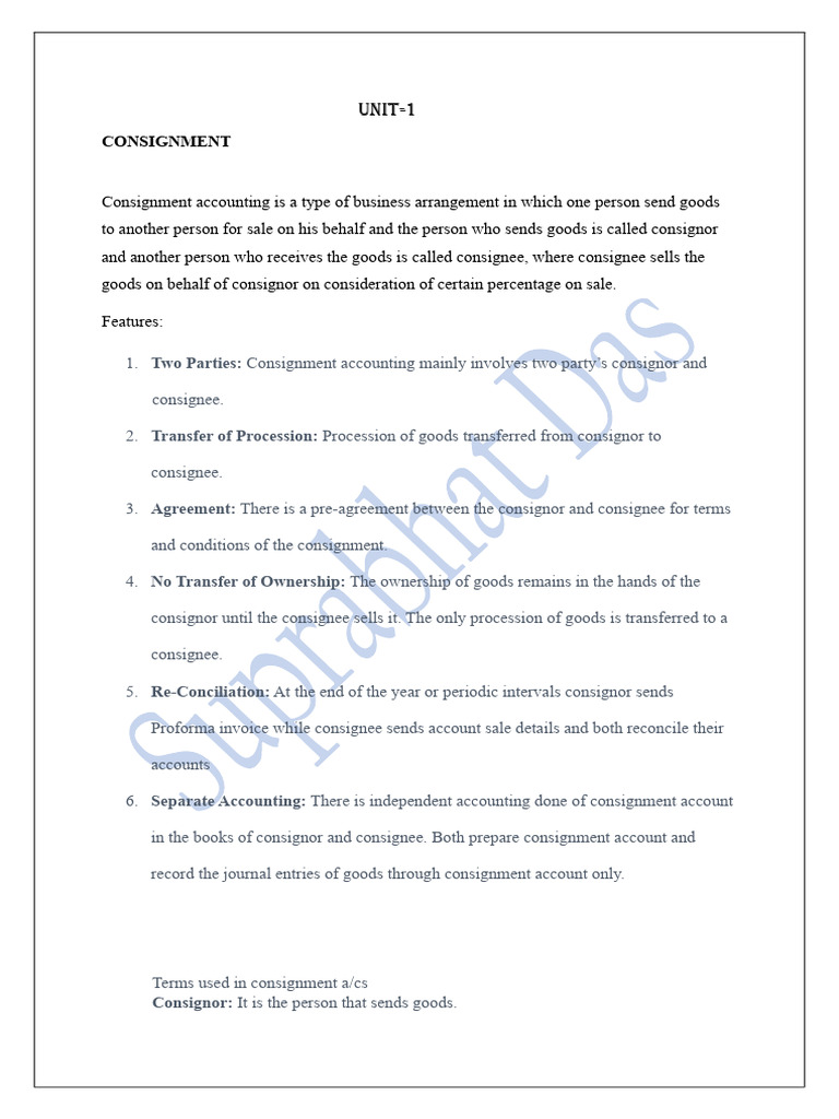 Consignment Accounting Explained | PDF | Debits And Credits | Partnership
