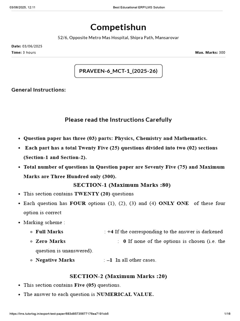 JEE Main 2025 Physics Exam Paper | PDF | Numbers | Mathematical Concepts