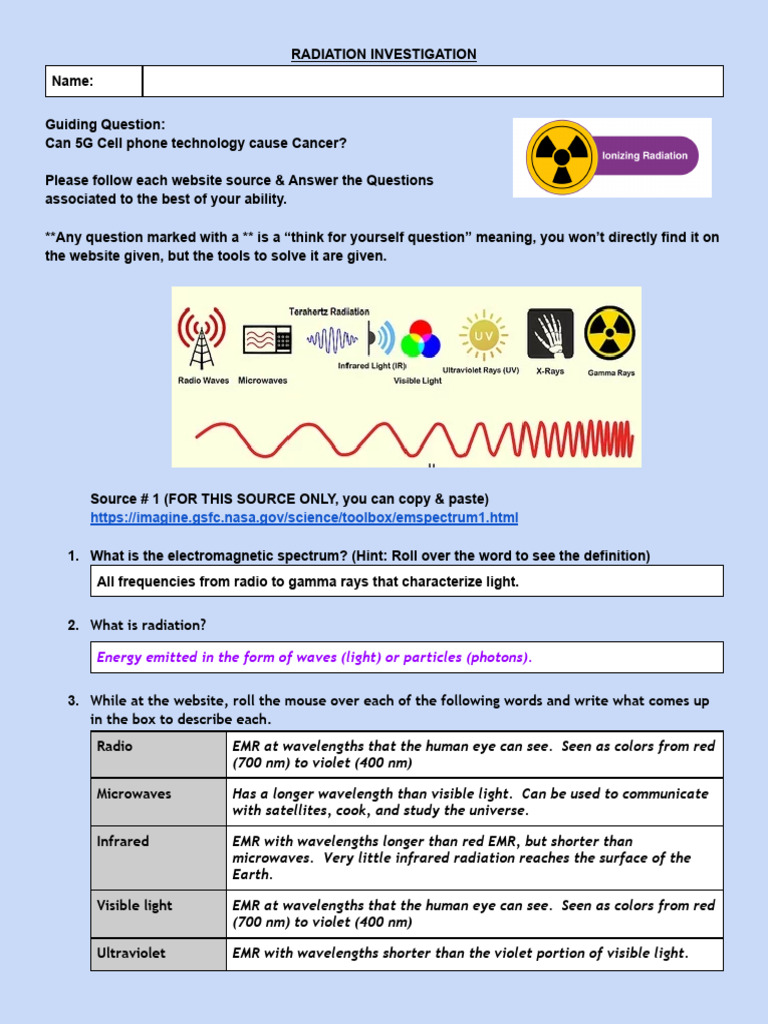 Radiation Investigation | PDF | Electromagnetic Spectrum ...