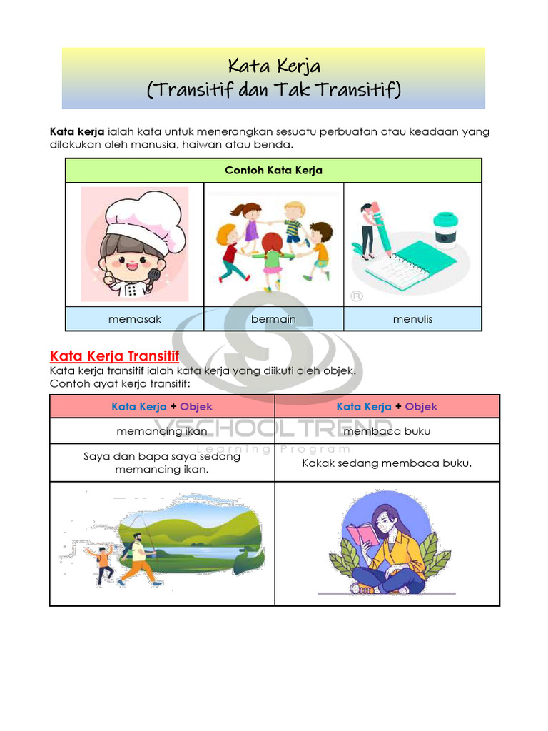 3 Kata Kerja Transitif Dan Tak Transitif | PDF