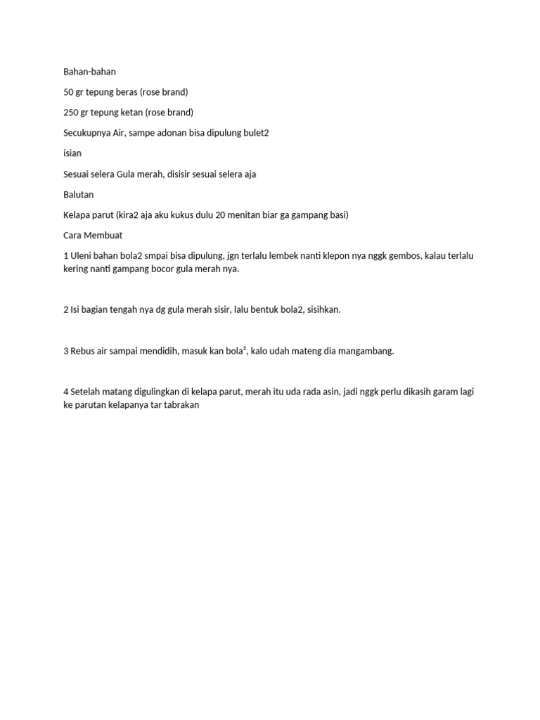 Cara Buat Klepon Pdf