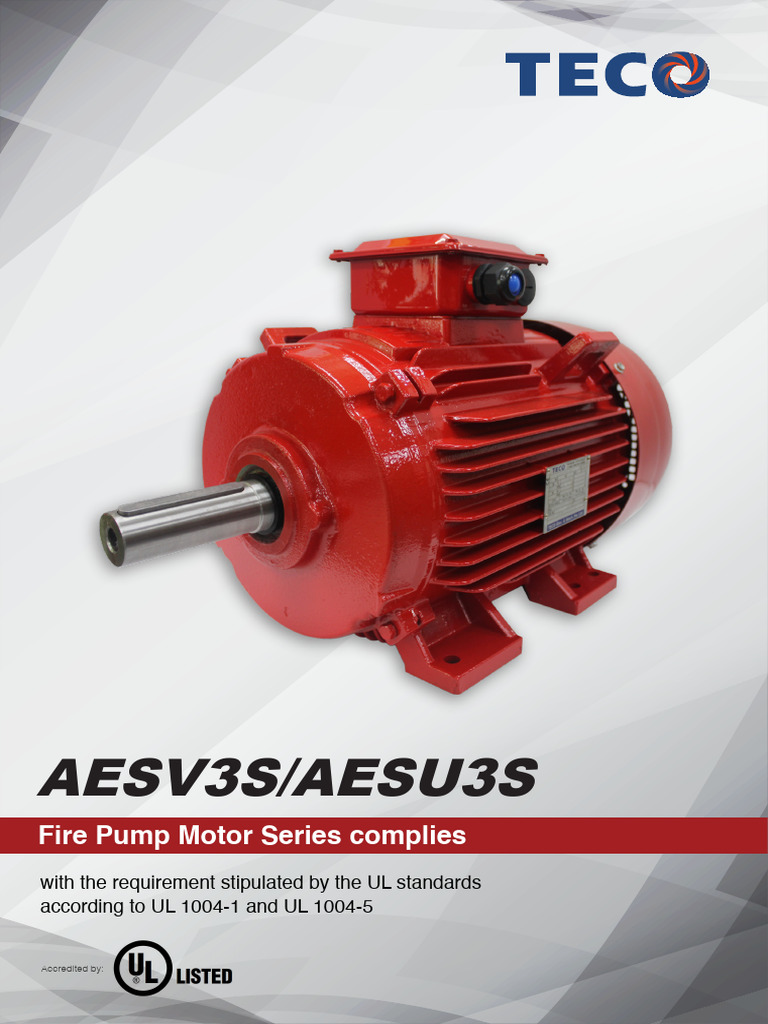UL 1004-5 Fire Pump Motors Compliance | PDF | Bearing (Mechanical ...