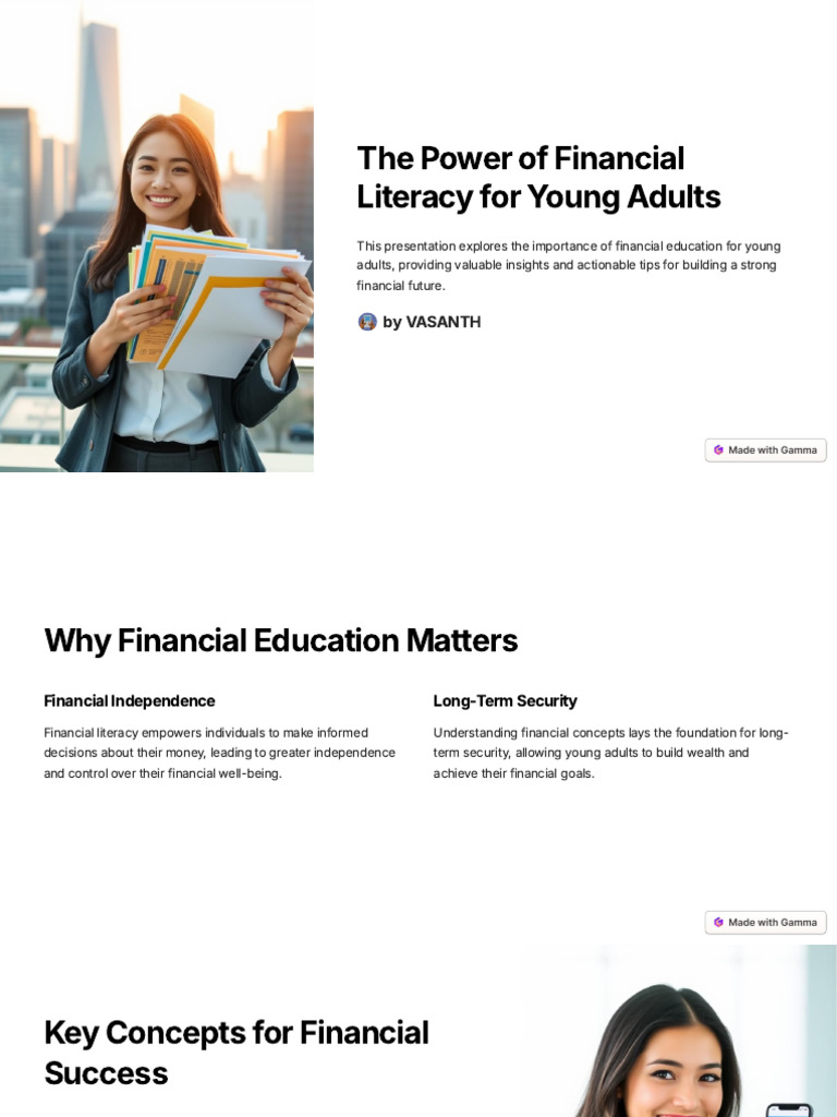 The Power of Financial Literacy For Young Adults | PDF | Investing | Wealth