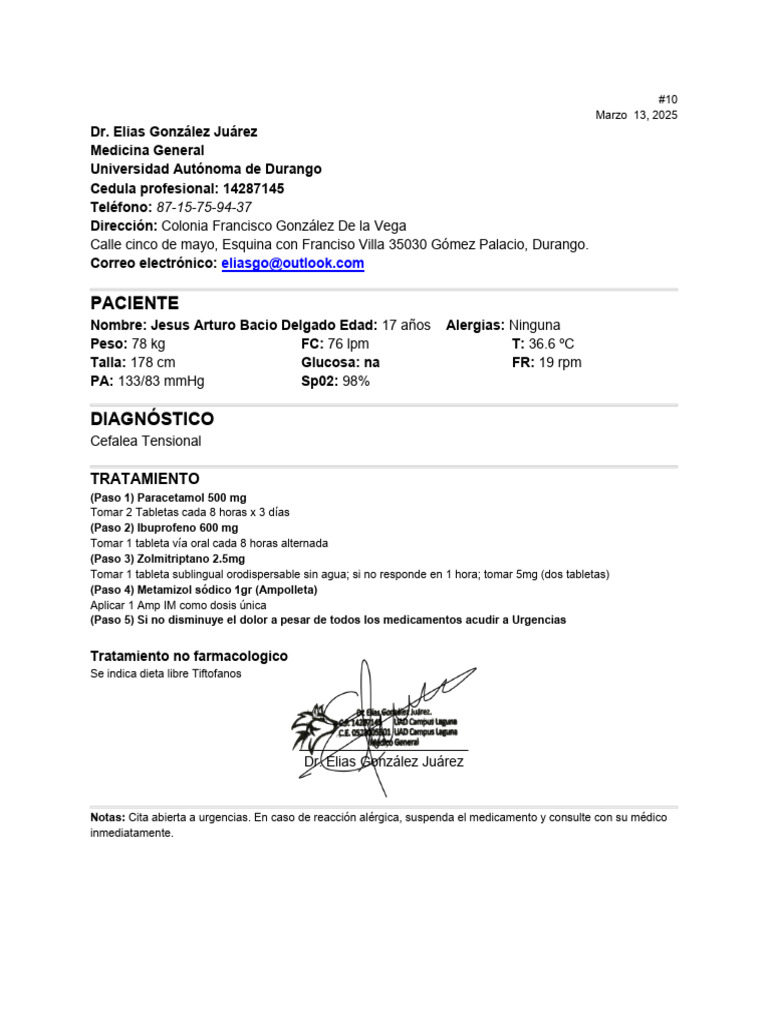 Cefalea Tensional | PDF