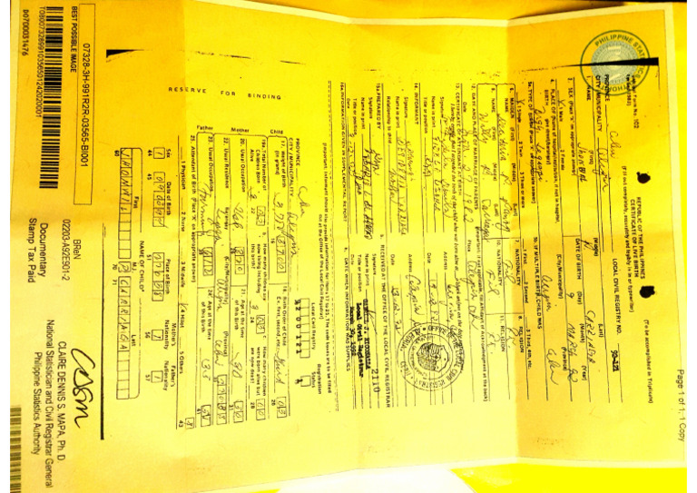 Birth Certificate | PDF
