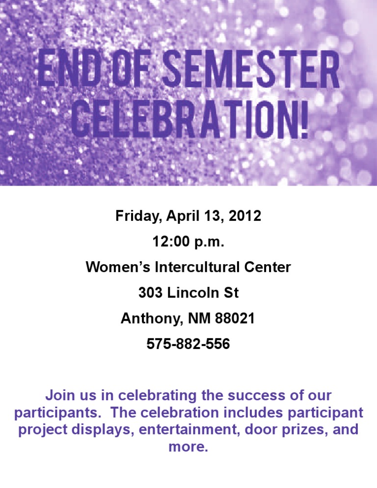 4-13-12 End of Semester Celebration | PDF | Career & Growth | Social ...