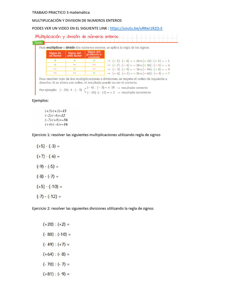 Trabajo Practico 3 Matem | PDF