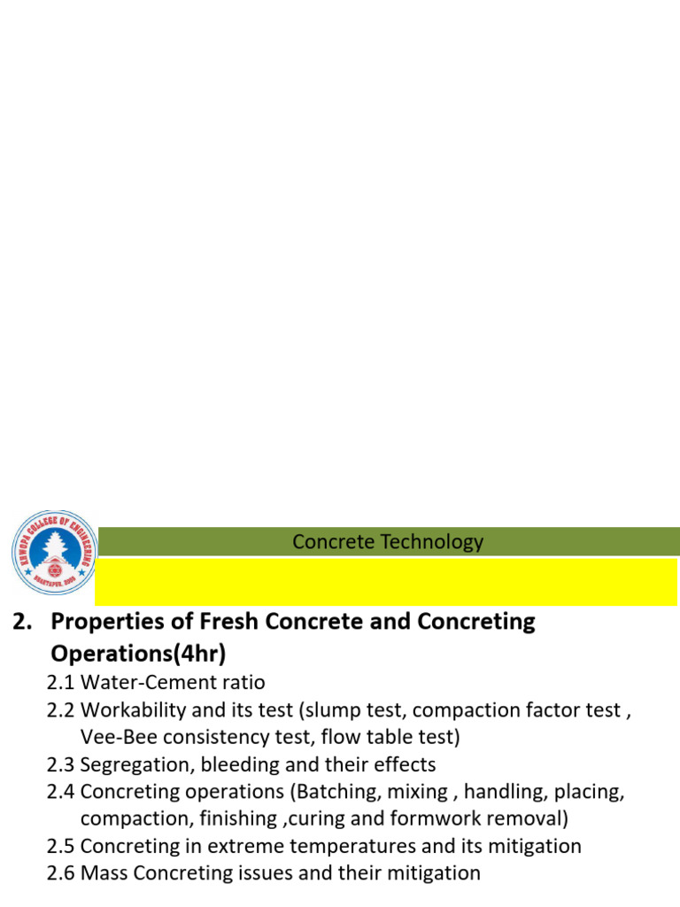 Chapter - 2 Concrete Technology KhCE | PDF | Concrete | Materials