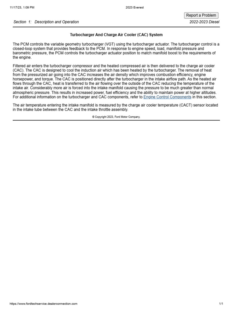CAC System in 2022-2023 Diesel Engines | PDF