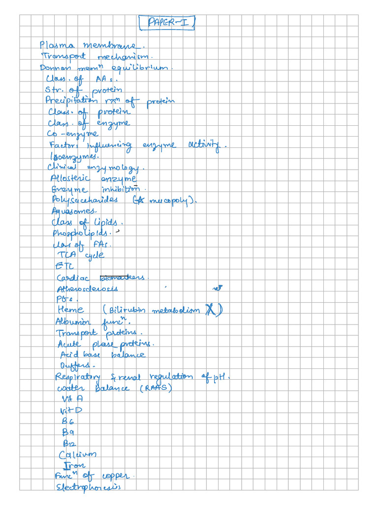 Biochemistry Paper 1-1 | PDF