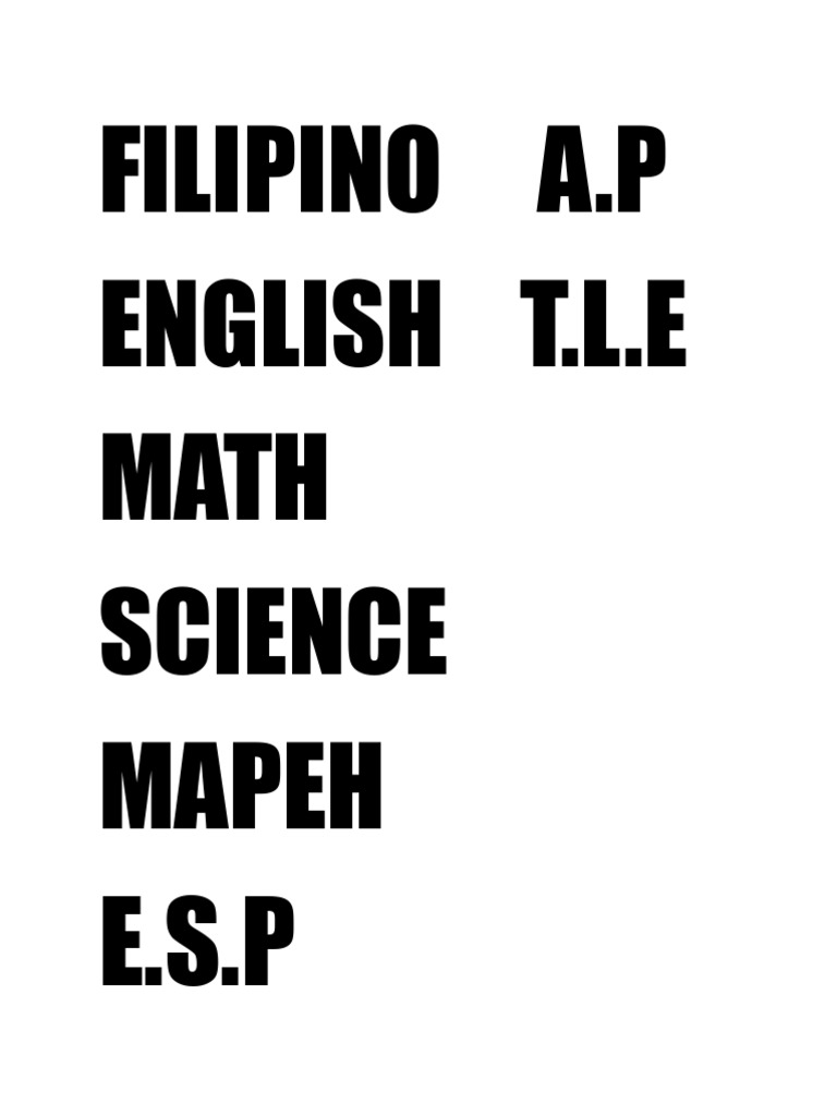 Subjects | PDF