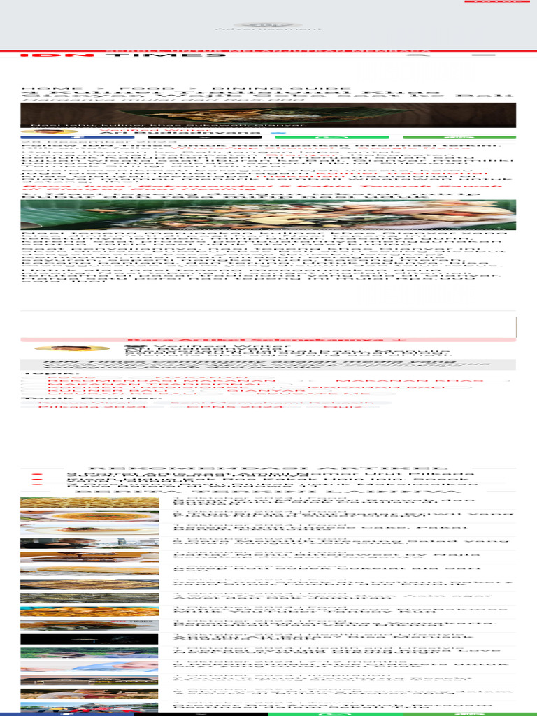 4 Kuliner Tradisional Khas Gianyar, Wajib Coba Saat Ke Bali | PDF