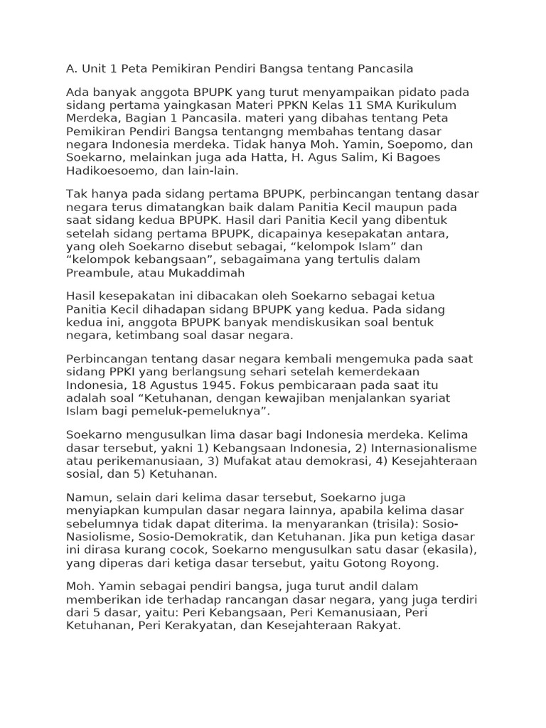 Peta Pemikiran Pendiri Bangsa | PDF