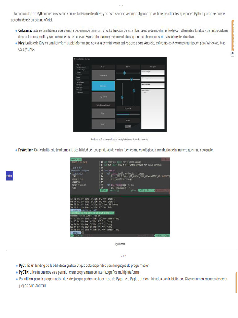 Bibliotecas Python | PDF