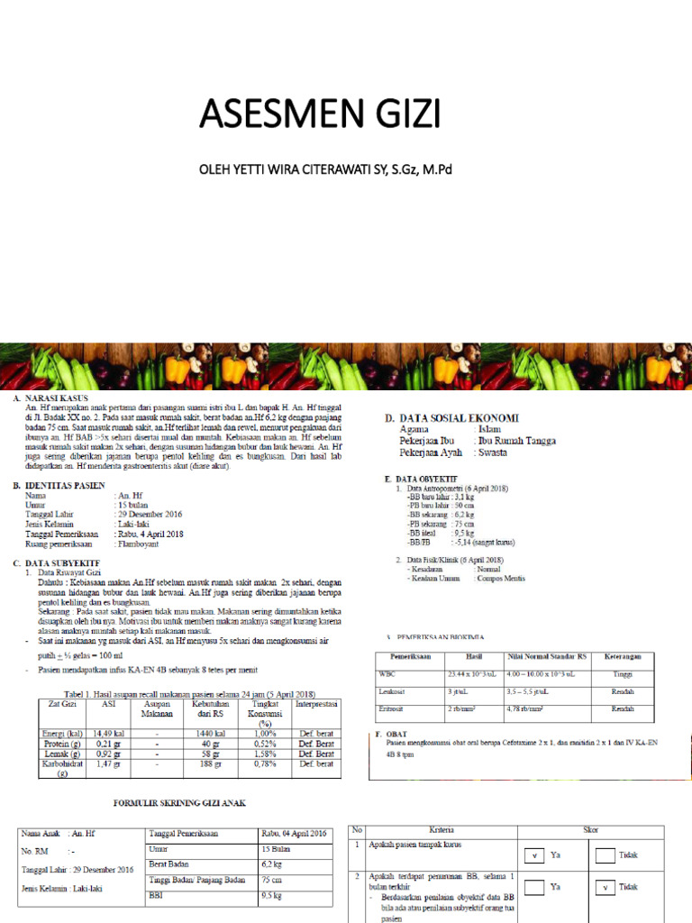 Asesmen Gizi PPT 2021 | PDF