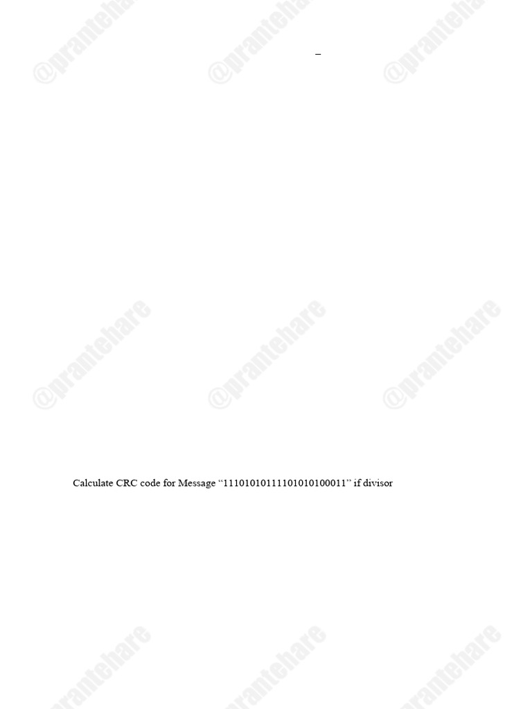 Computer Network PYQ ALL (Pran Tehare) | PDF | Computing | Computer Networking