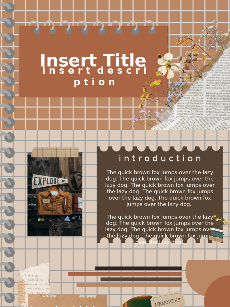 Scrapbook Themed Powerpoint Template by Gemo Edits | PDF