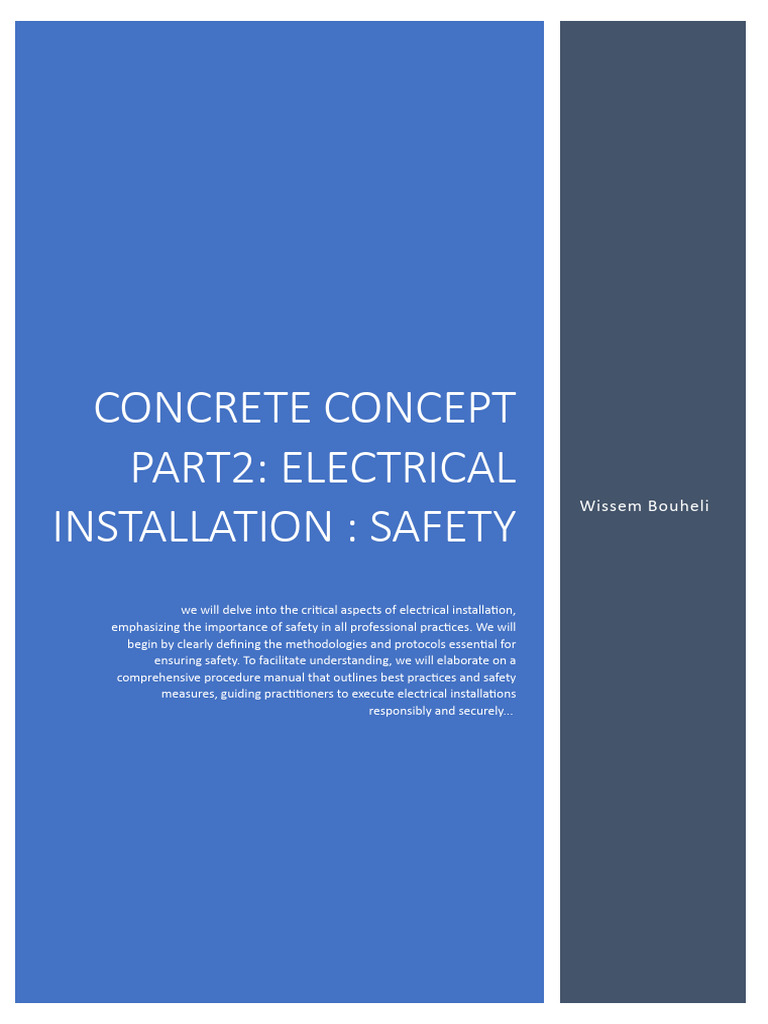 Electrical Installation Safety | PDF | Occupational Safety And Health ...
