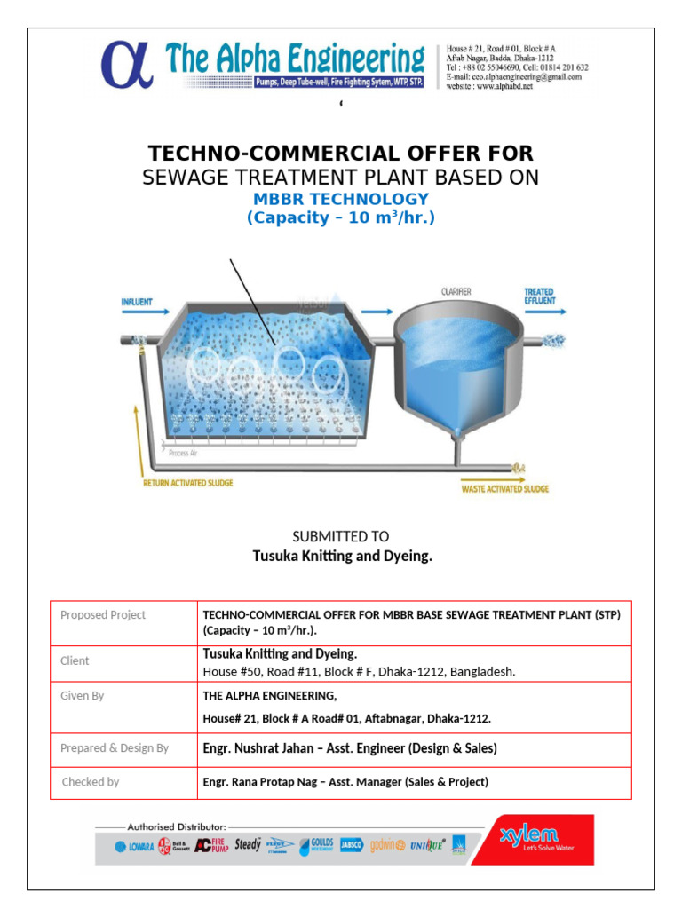 TAE-TKD-STP-10 m3 Offer-19-01-2025 | PDF | Sewage Treatment | Chemical ...