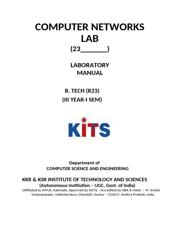r23 Computer Networks Lab | PDF | Network Switch | Computer Network