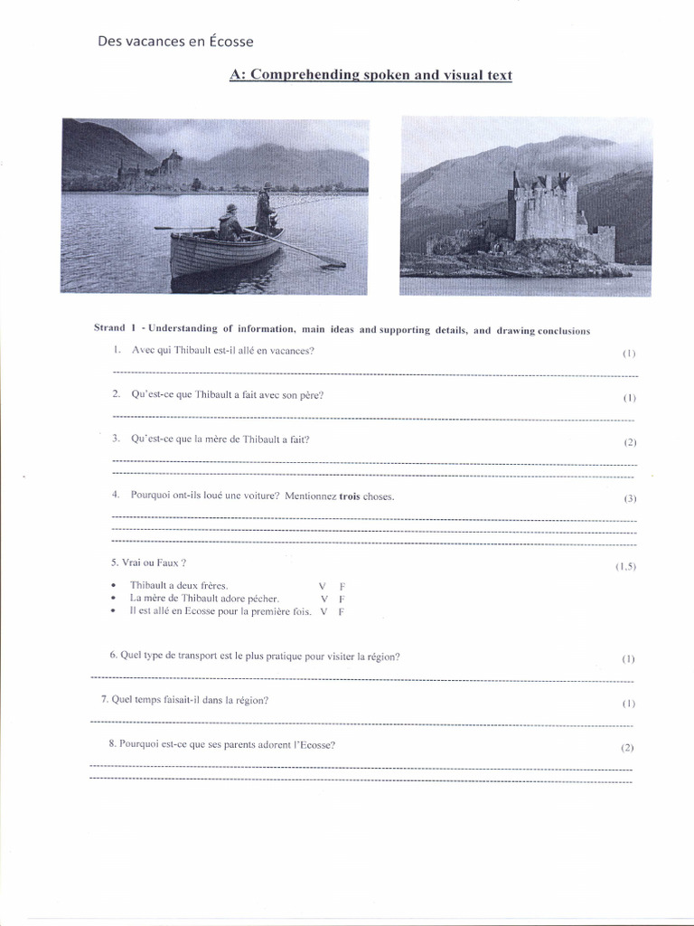 Criterion A Comprehending Written and Visual Text | PDF