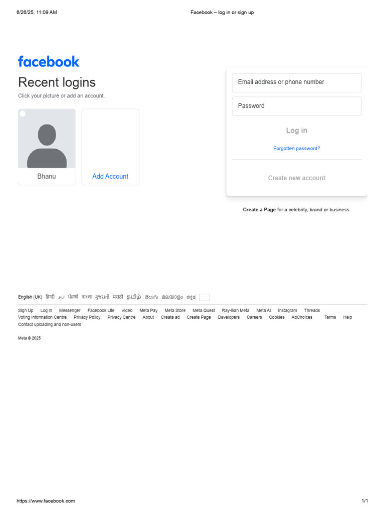 Facebook Login and Sign Up Guide | PDF