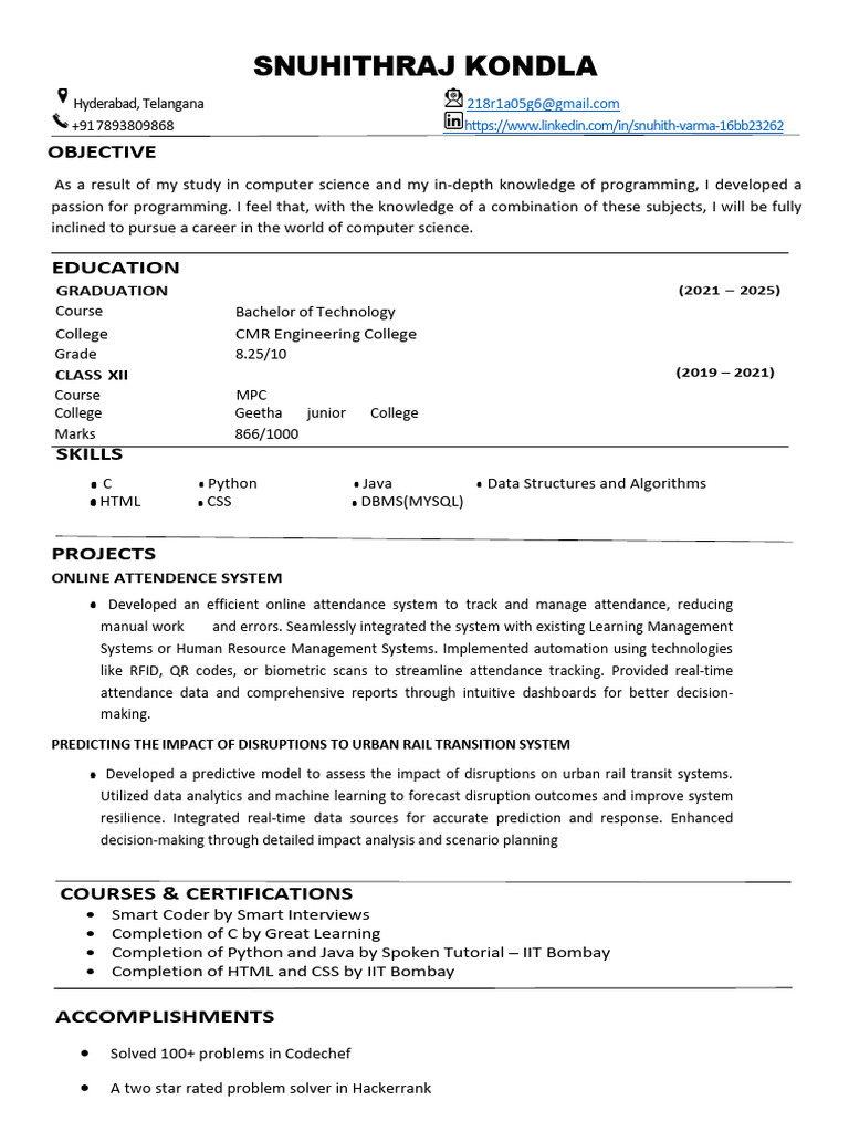 Computer Science Student Profile | PDF | Computer Programming | Computing