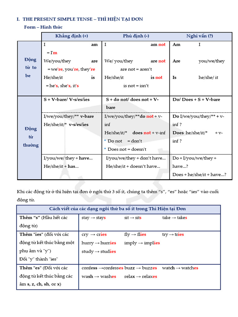 Present Simple Tense | PDF