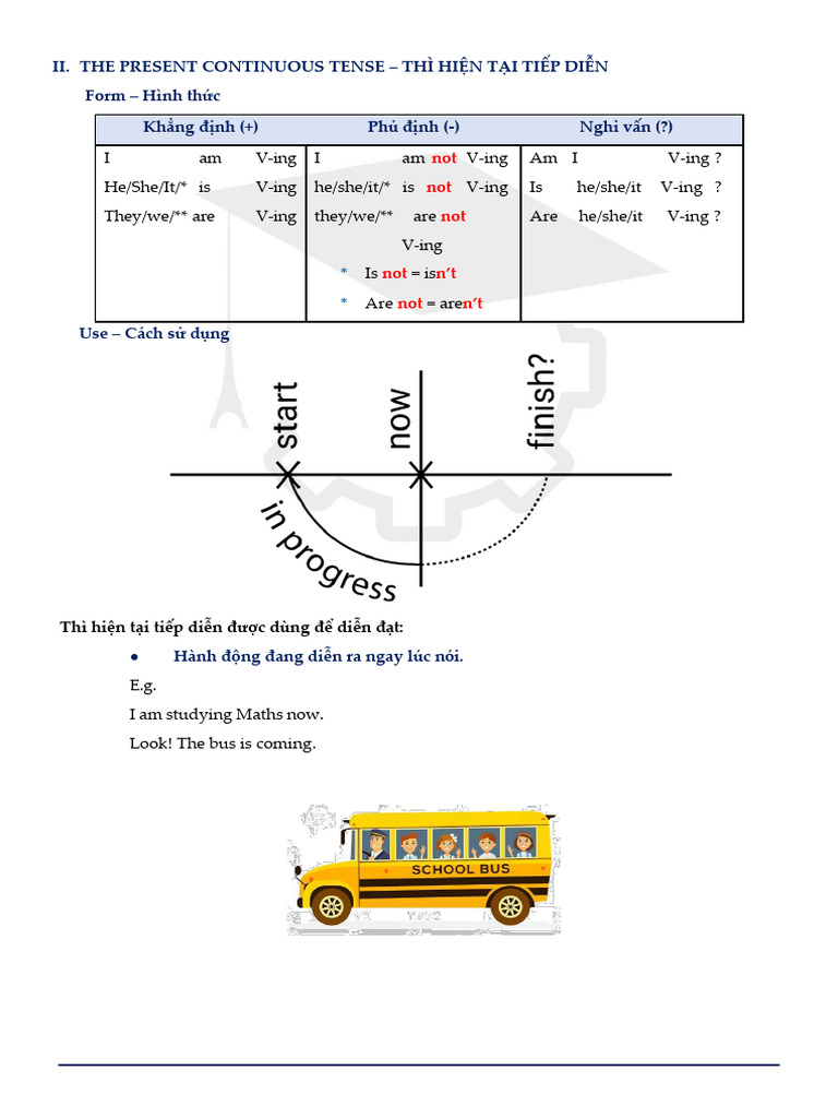 Present Continuous Tense | PDF | Syntax | Grammar