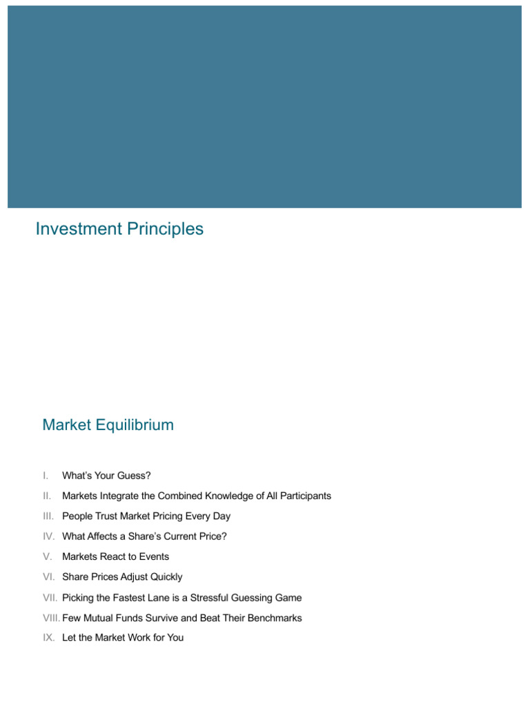 Principles of Investment Strategies | PDF | Financial Risk ...