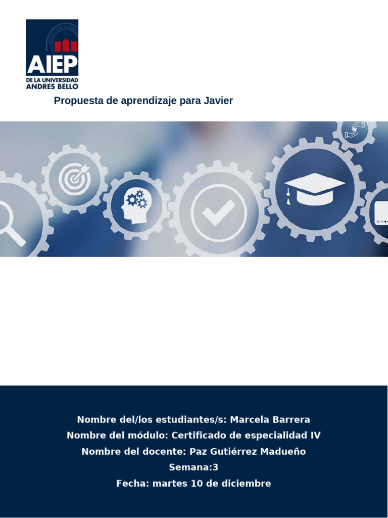 EDI004 Barrera Marcela Semana3 | PDF | Aprendizaje | Comprensión lectora