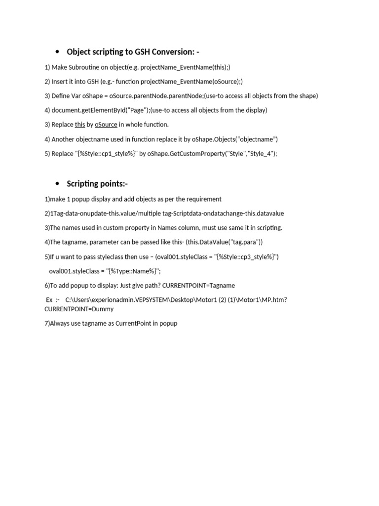 Object Scripting To GSH Conversion 1 | PDF