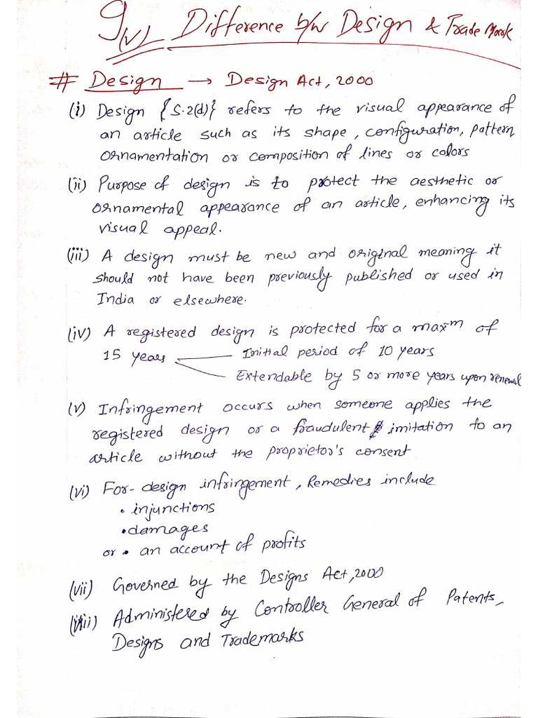 Difference Between Design and Trademark, Topic 09v, LB 4036IPR 1 | PDF