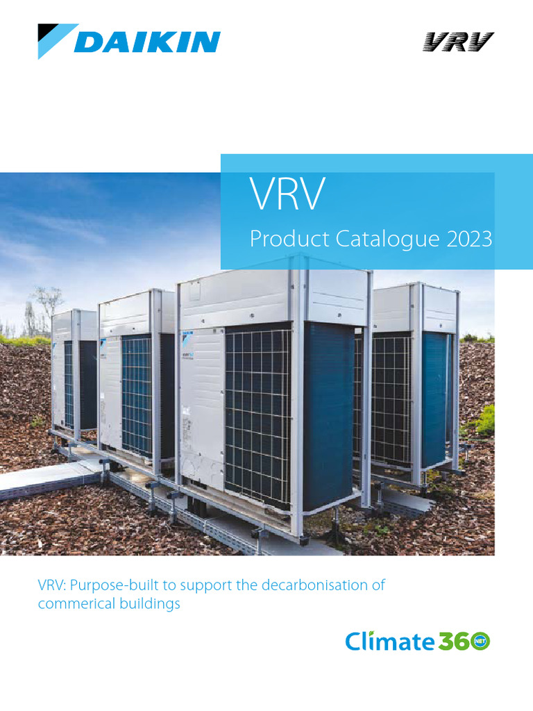 Daikin VRV Product Catalogue 2023 | PDF | Air Conditioning | Heat Pump