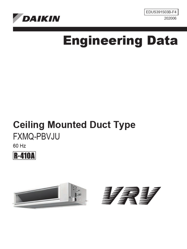 Daikin Duct Indoor 60hz | PDF | Duct (Flow) | Power Supply