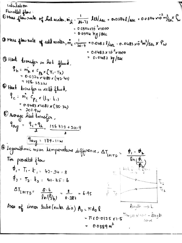 Exp - No.8 Parallel and Counter Flow Heat Exchanger | PDF