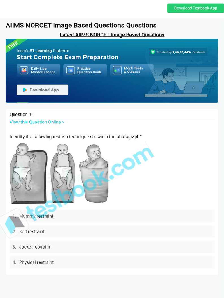 Aiims Norcet Image Based Questions 679743700053c773ac9c7b51 | PDF